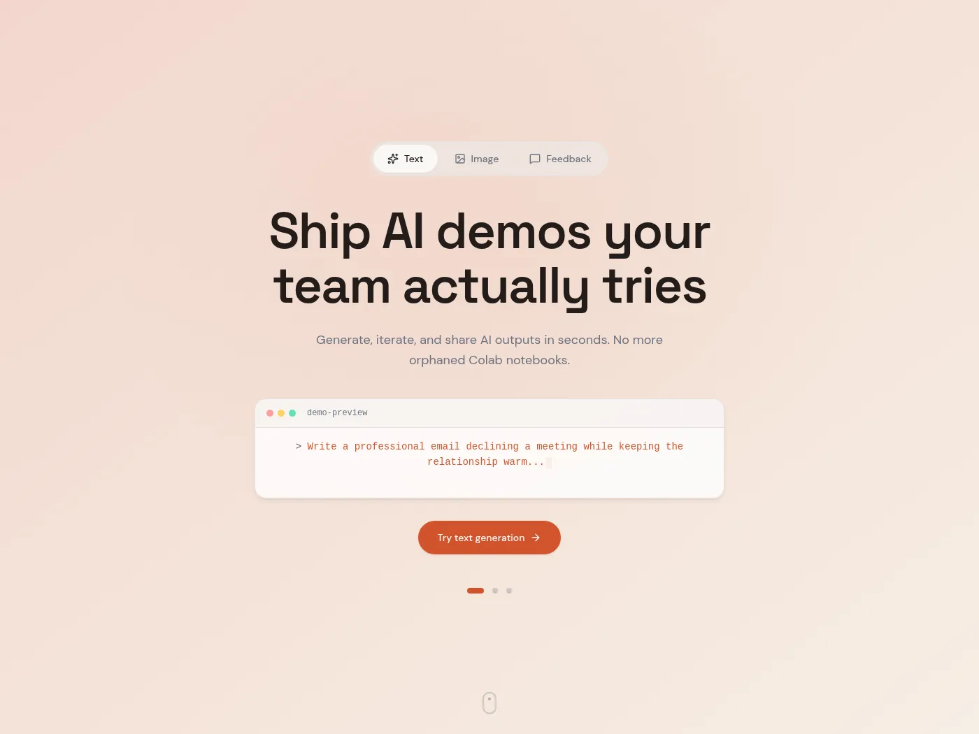 AI Demo Landing Suite
