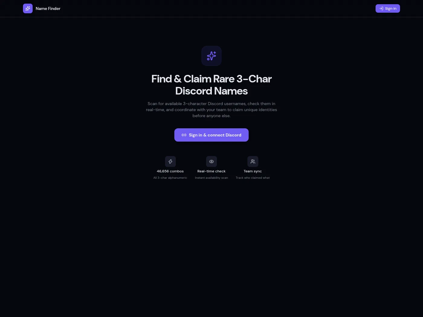 Discord Name Finder