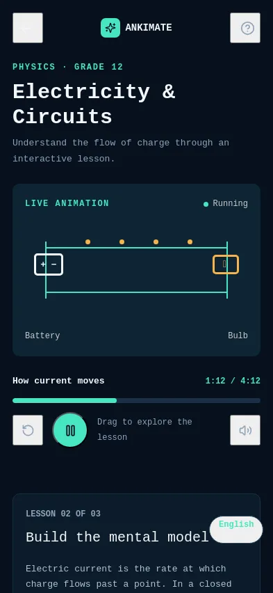 Ankimate Interactive Lesson Demo