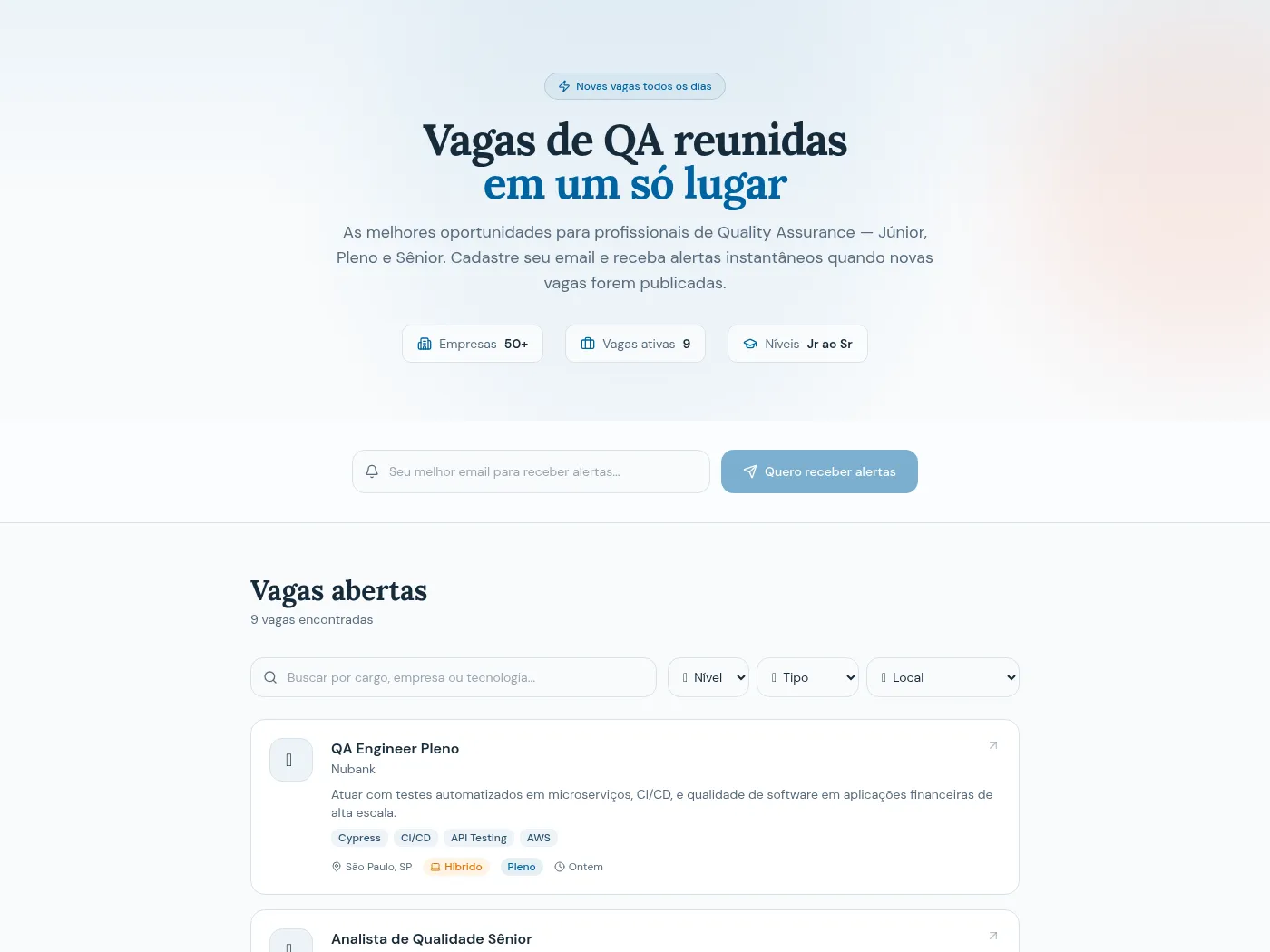 QA Vagas Alerta