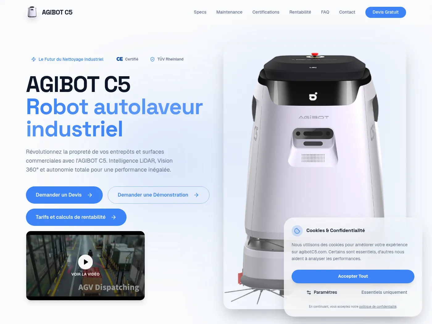 AGIBOT C5 robot autolaveur
