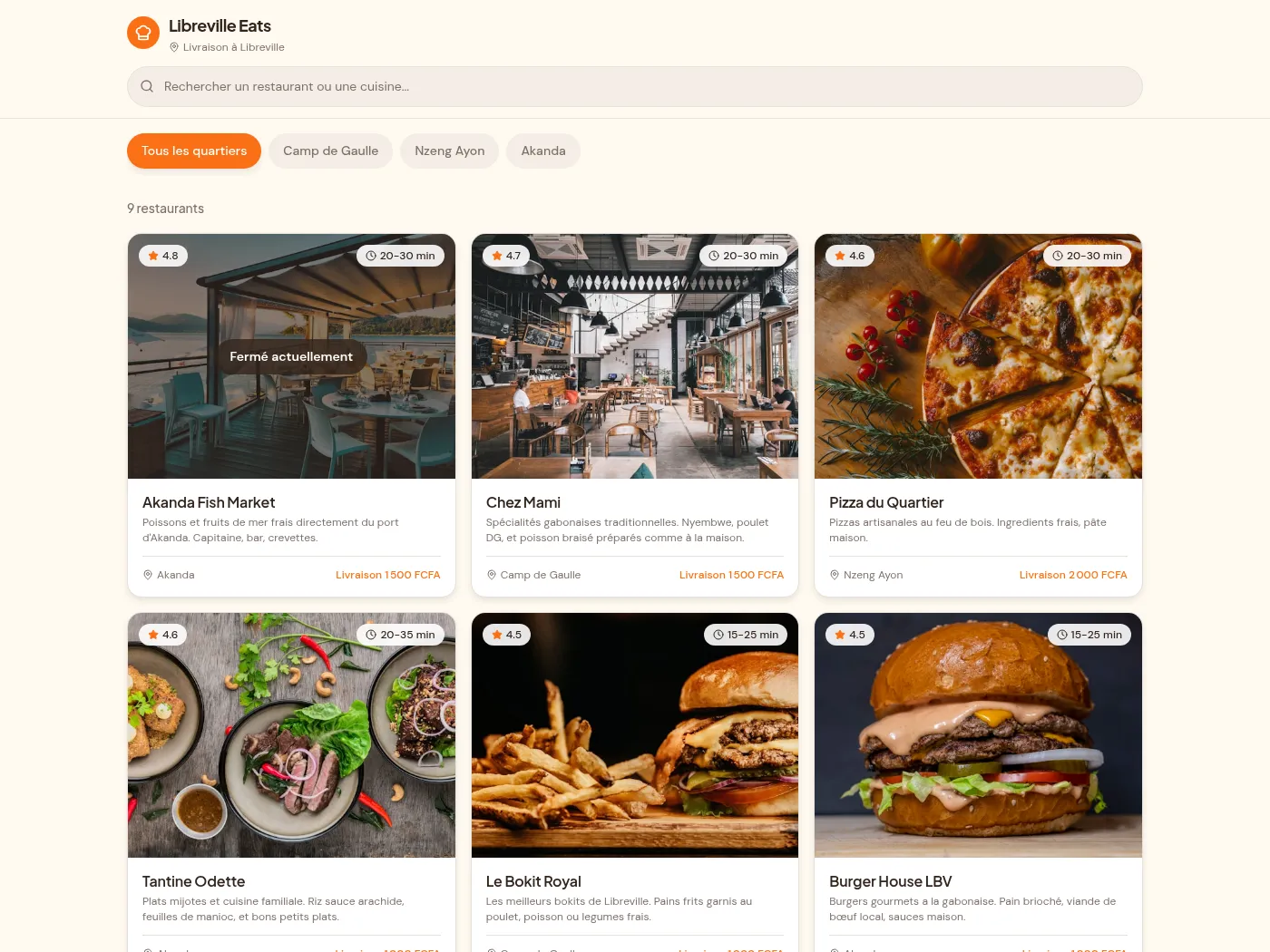 Libreville Eats Delivery