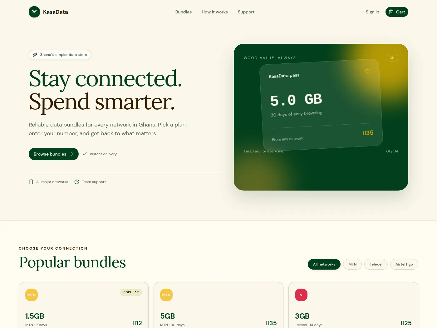 Ghana Data Bundle Store