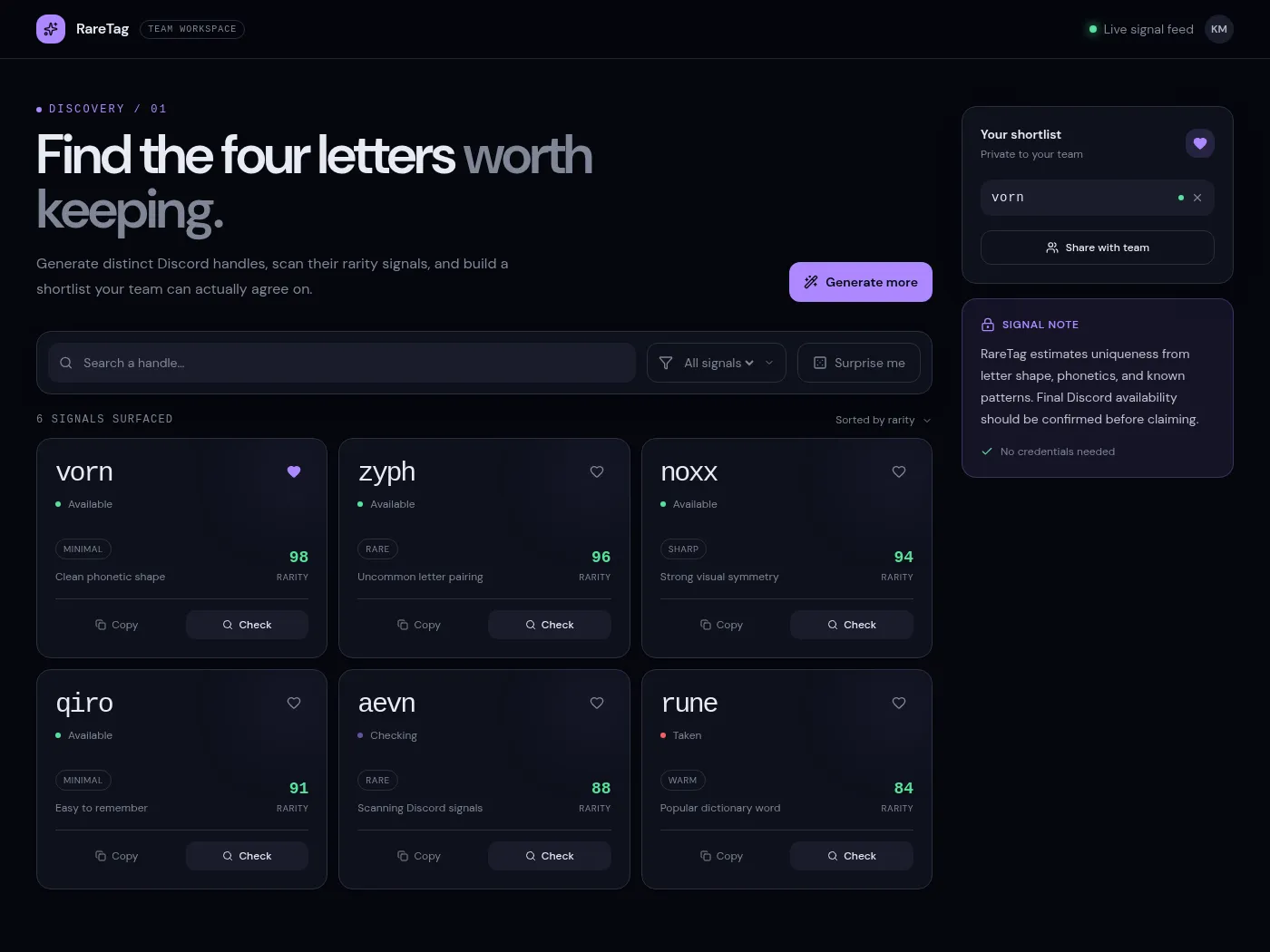 RareTag Discord Finder