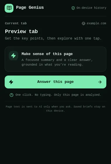 Page Genius Extension