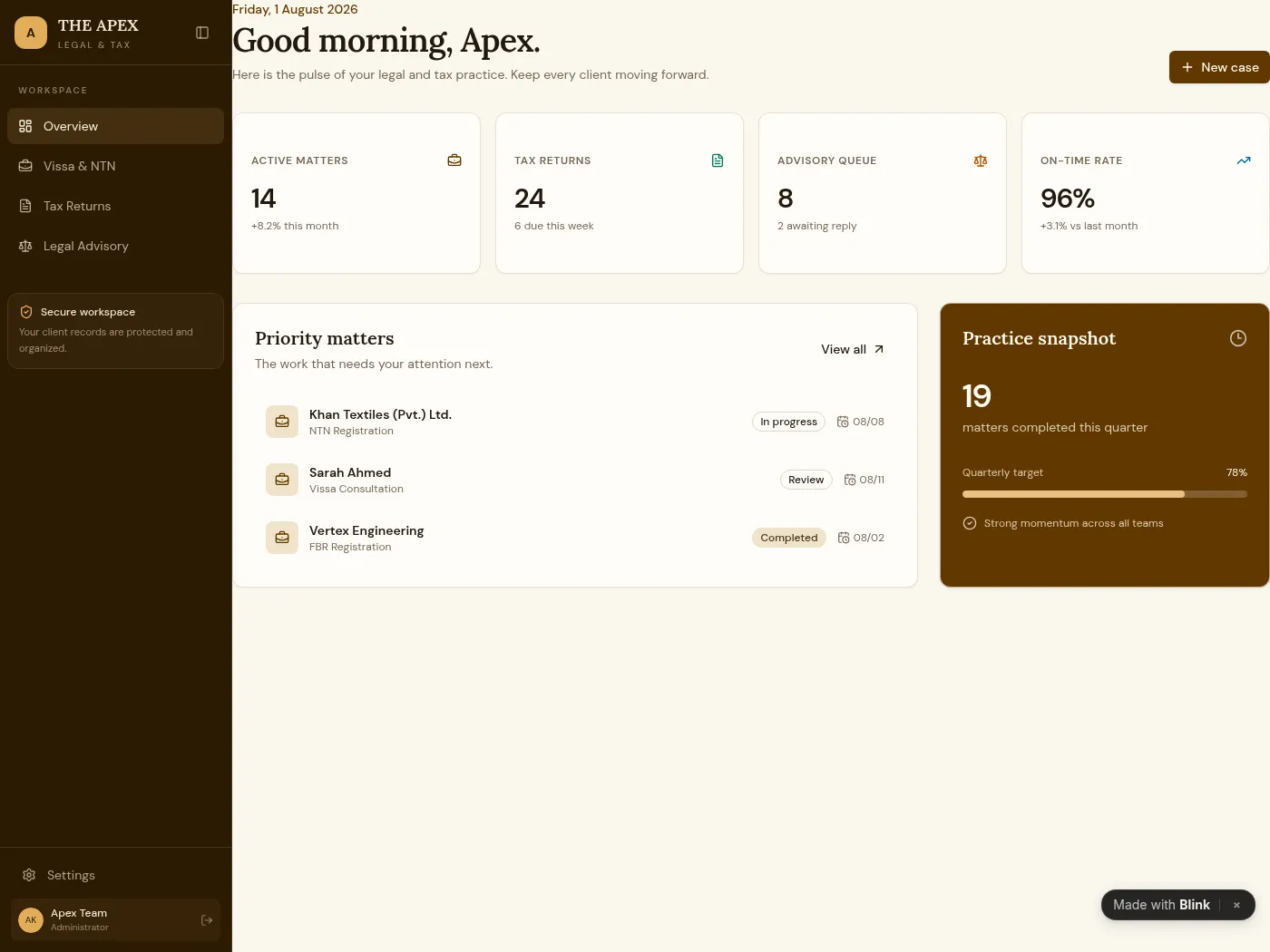 Apex Legal Portal
