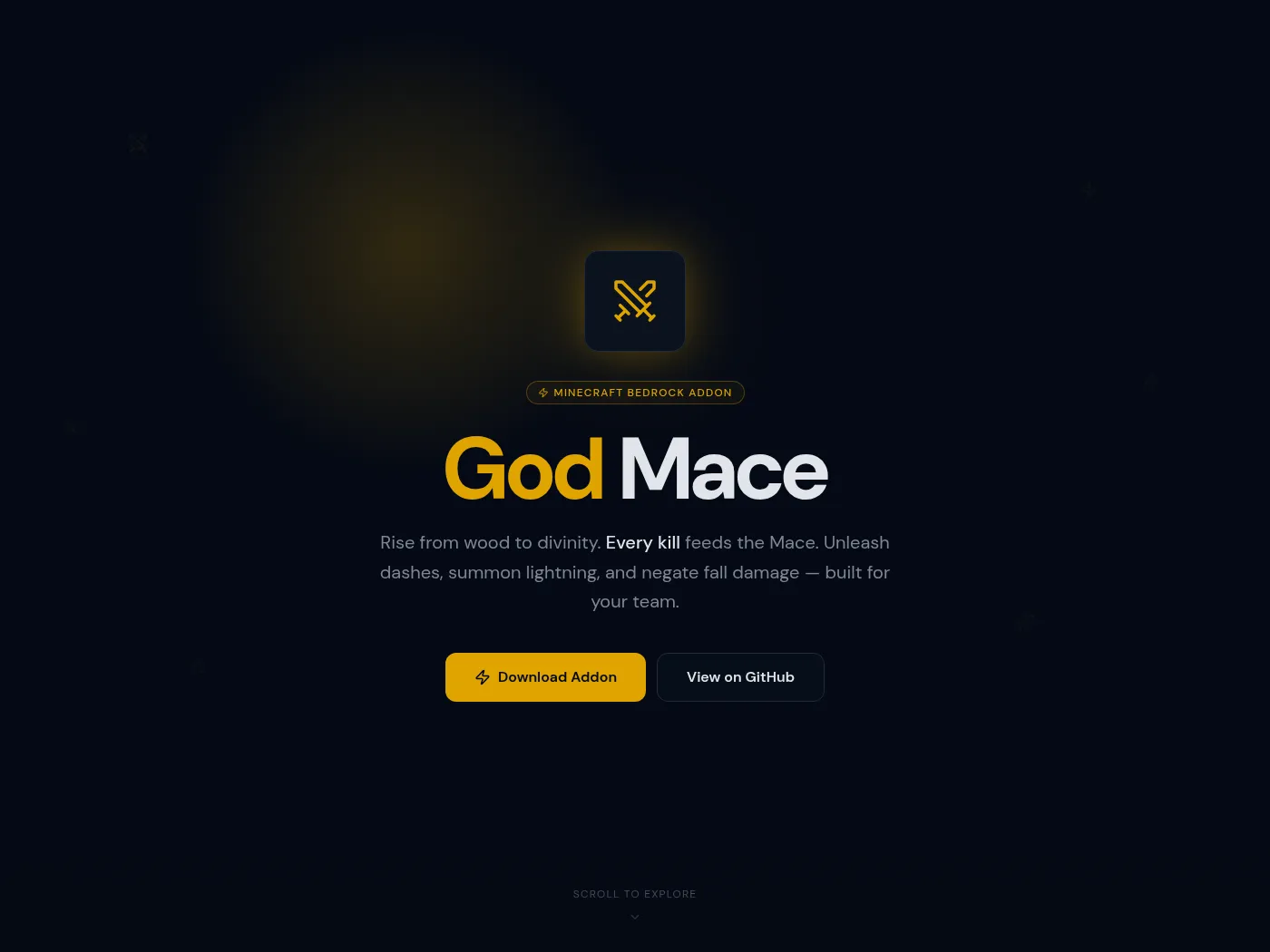God Mace Minecraft Addon