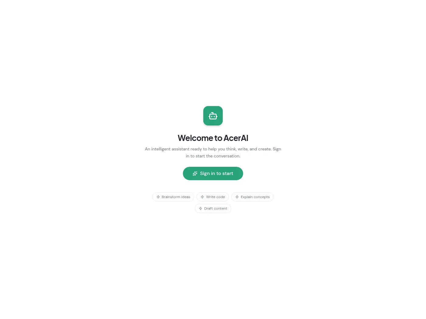 AcerAI Chat Site