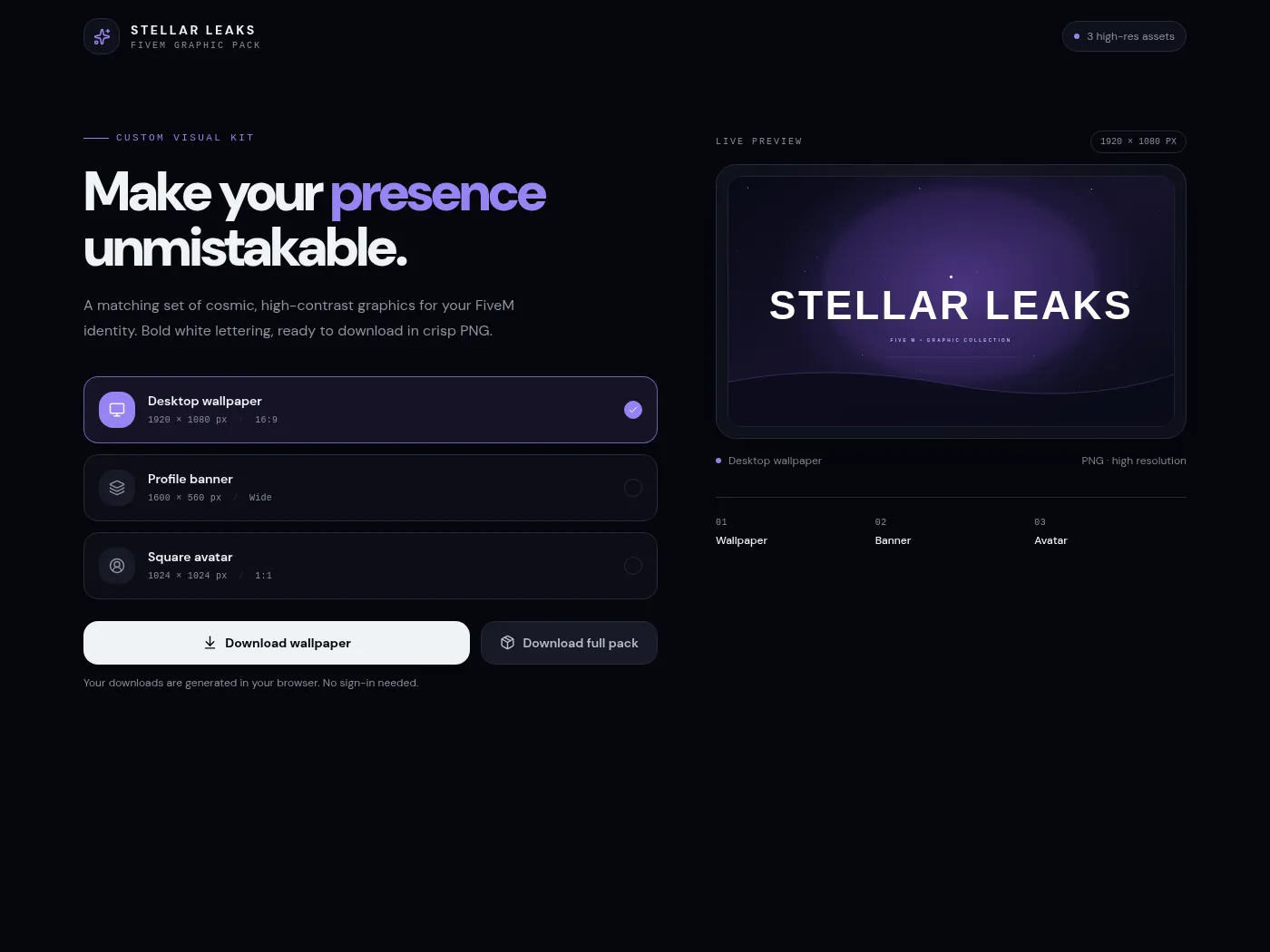 Stellar Leaks Graphic Pack