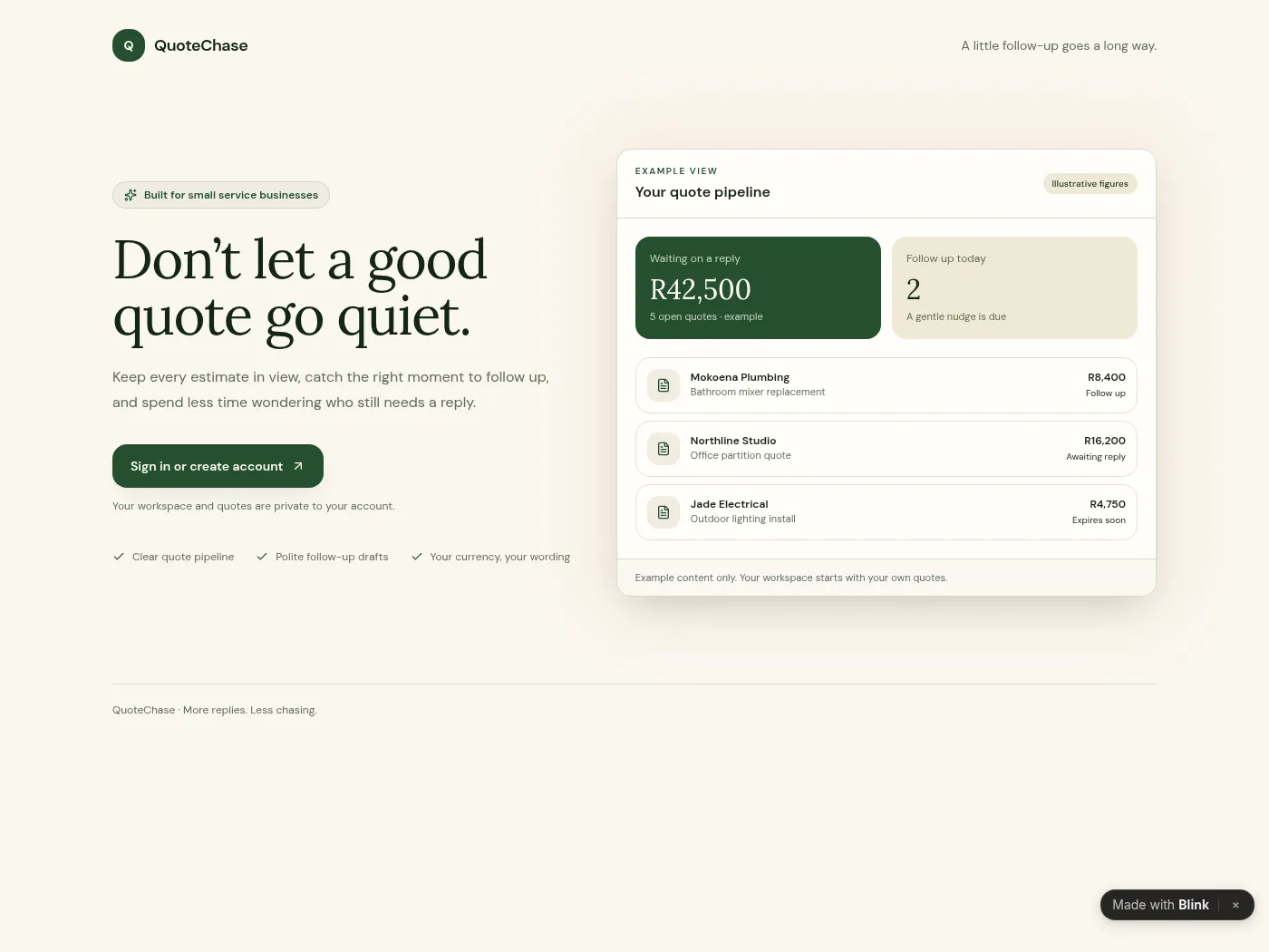 QuoteChase Micro-SaaS