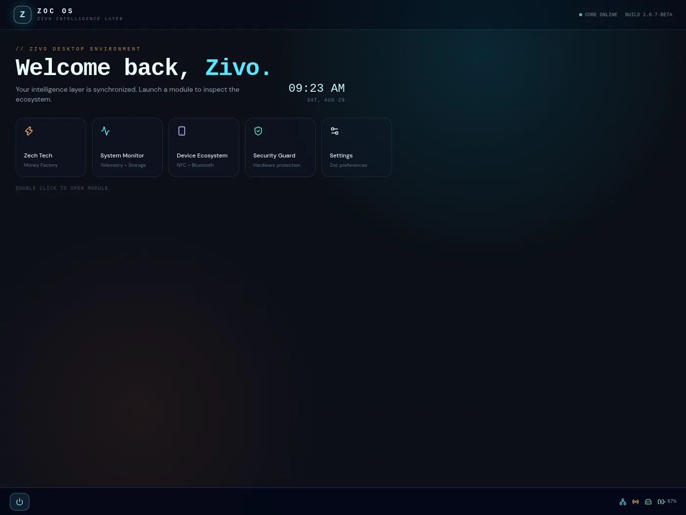 Zoc OS Web UI