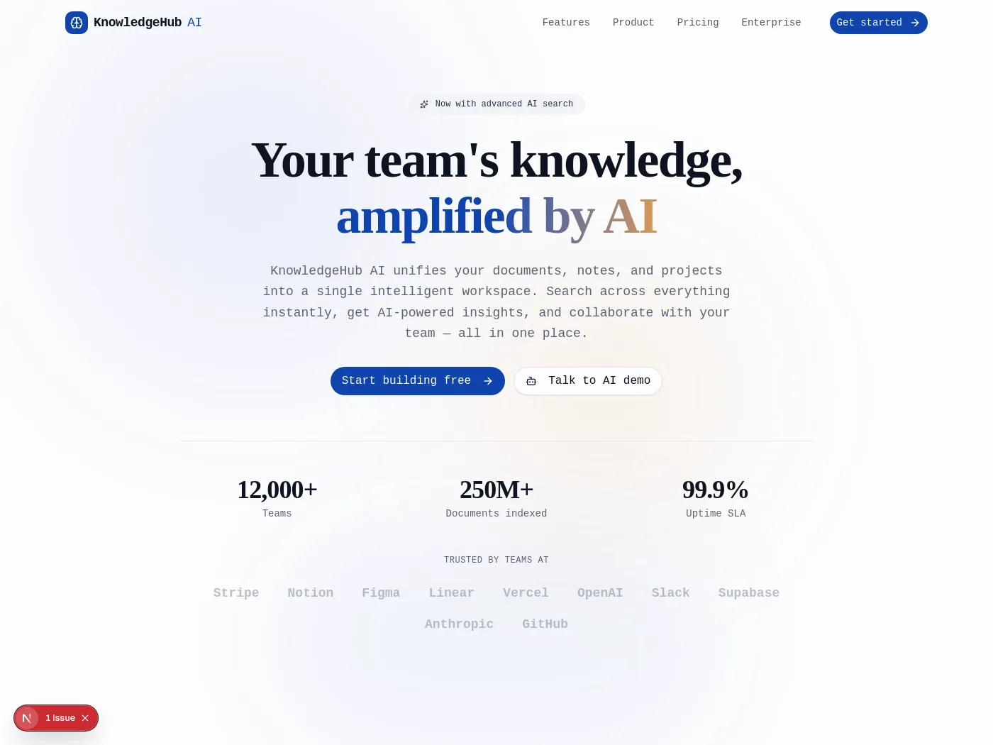 KnowledgeHub AI Workspace