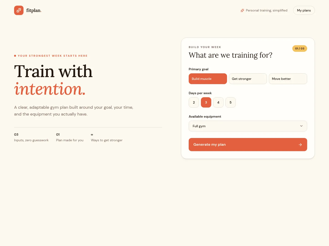 FitPlan Generator