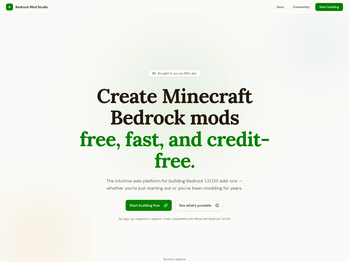 Bedrock Mod Studio