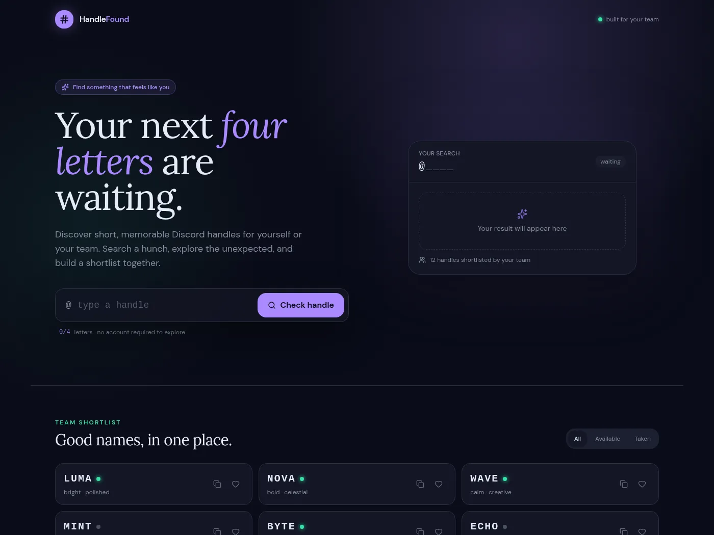 Discord Handle Finder