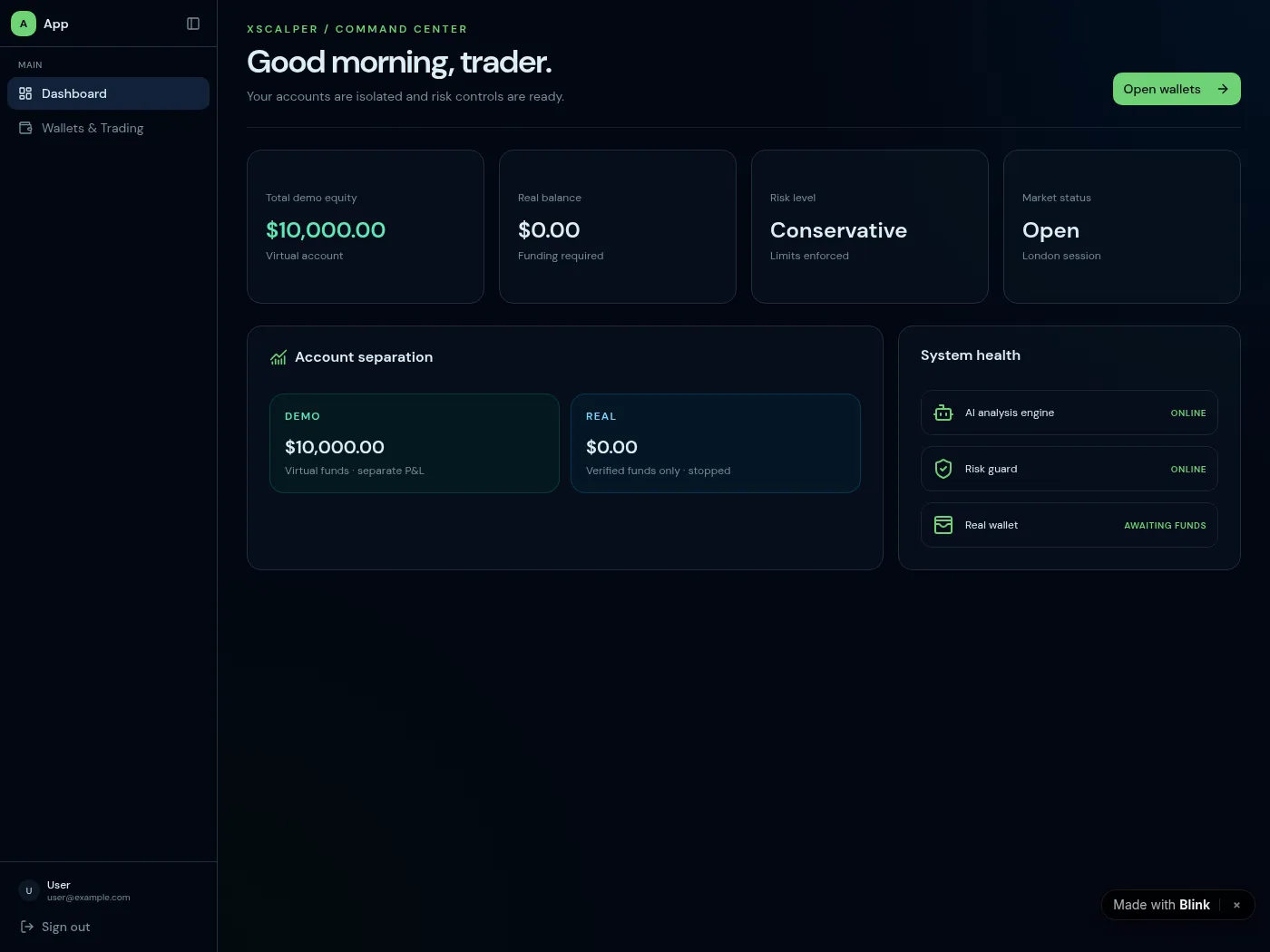 XScalper AI Trading Platform