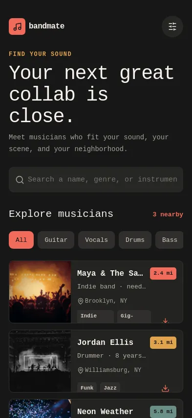 BandMate Finder