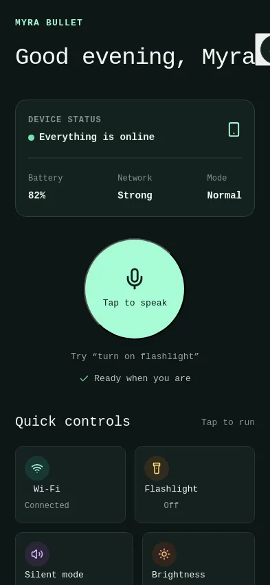 Myra Bullet Control
