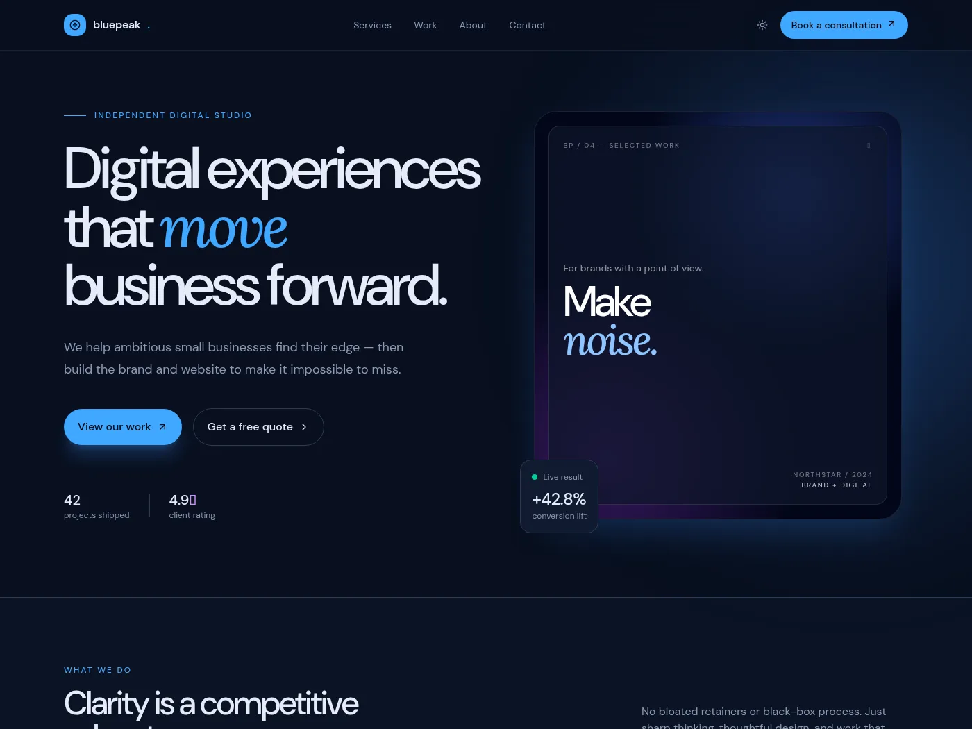 BluePeak Studio Website