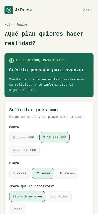 JrPrest Loan App