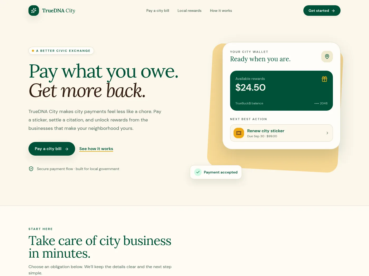 TrueDNA City Portal