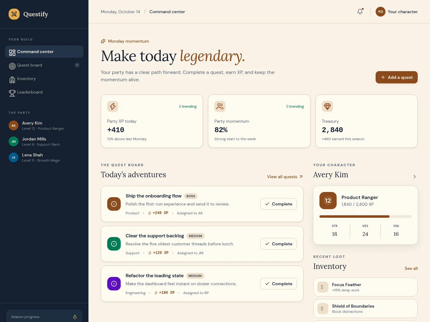 Questify Productivity RPG