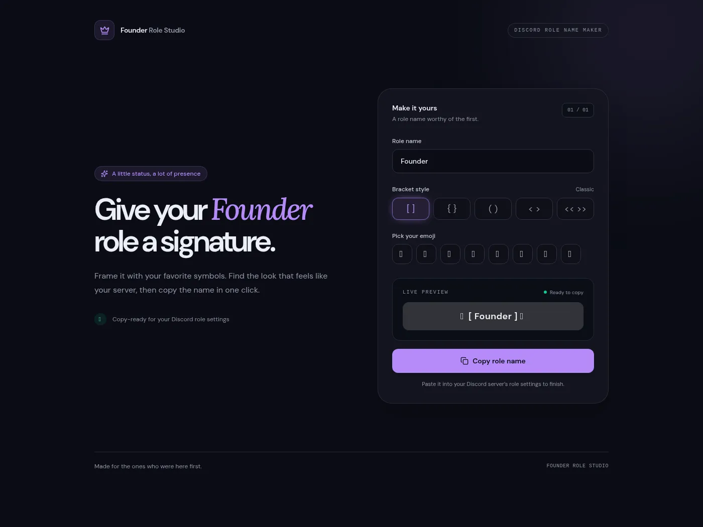 Discord Founder Role Maker