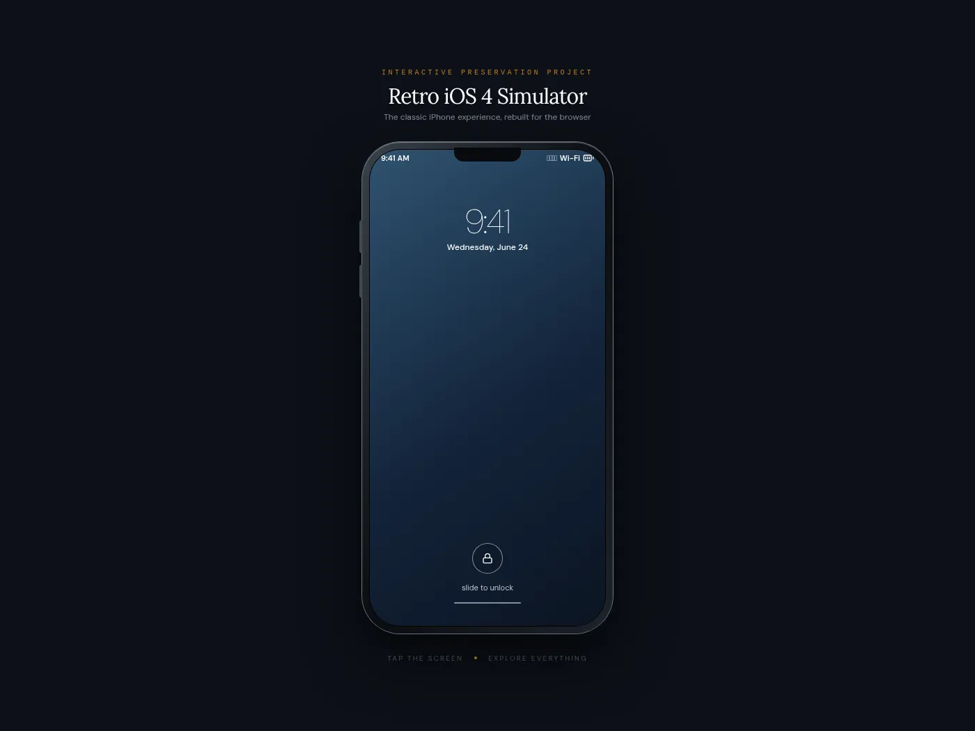 Retro iOS 4 Simulator