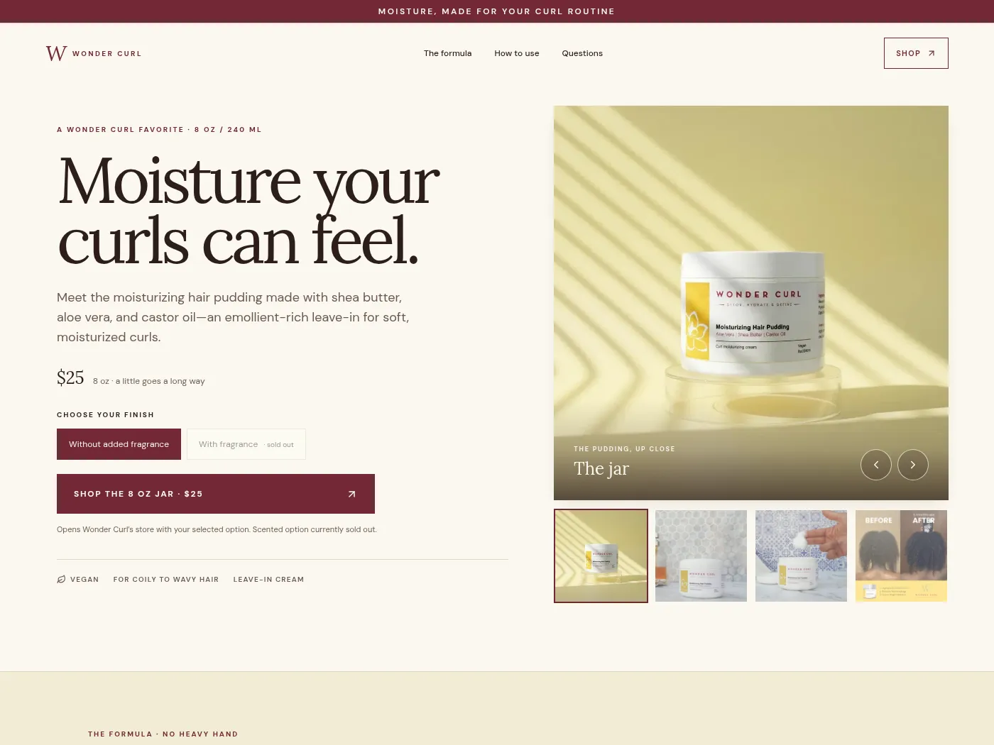 Moisturizing Hair Pudding Boost