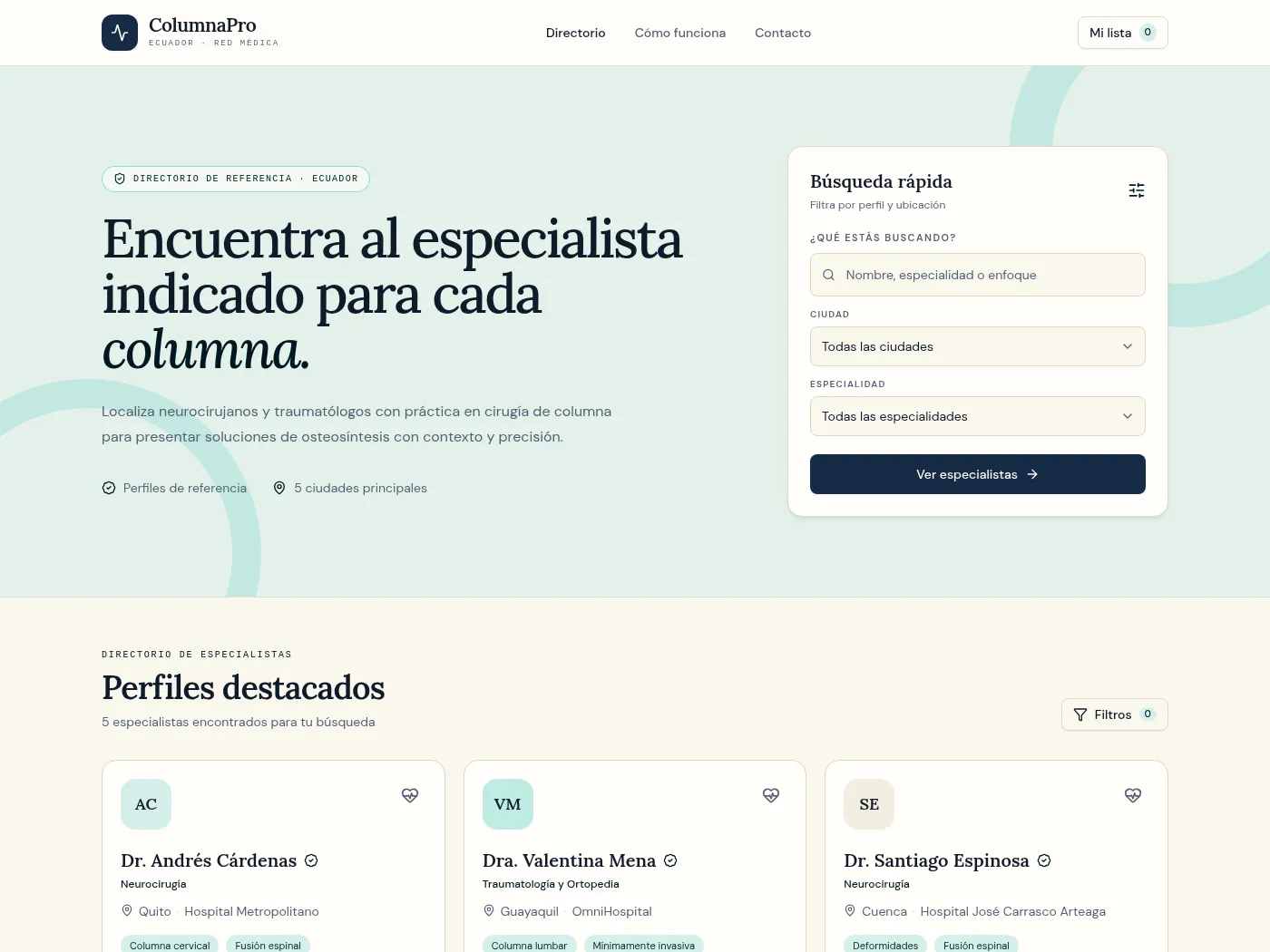 Surgeon Finder Ecuador