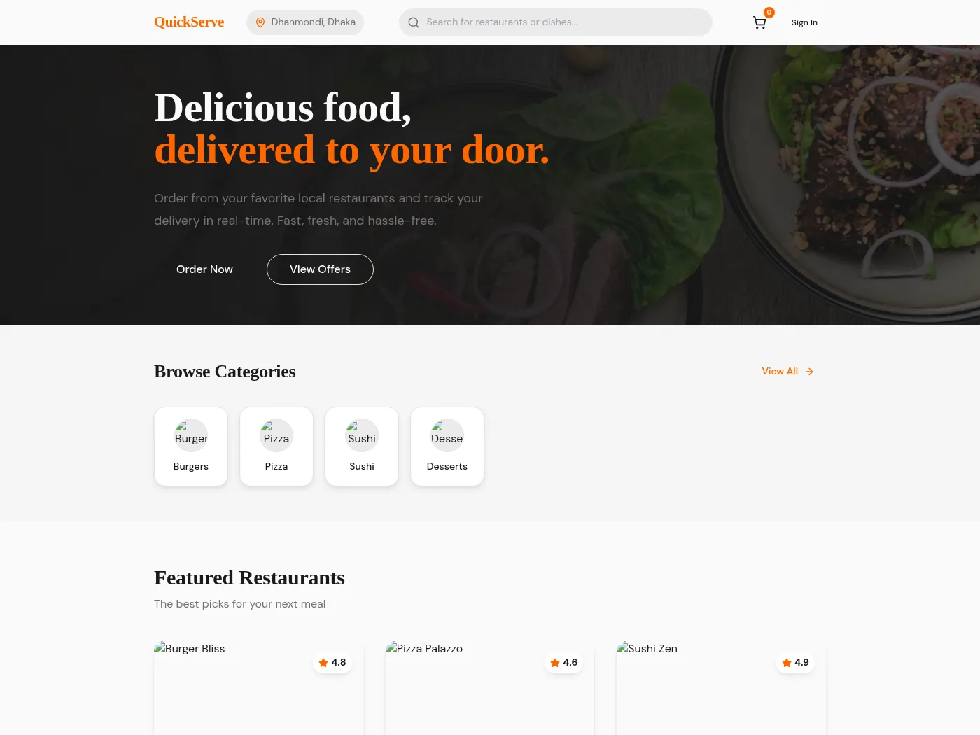QuickServe Food Delivery