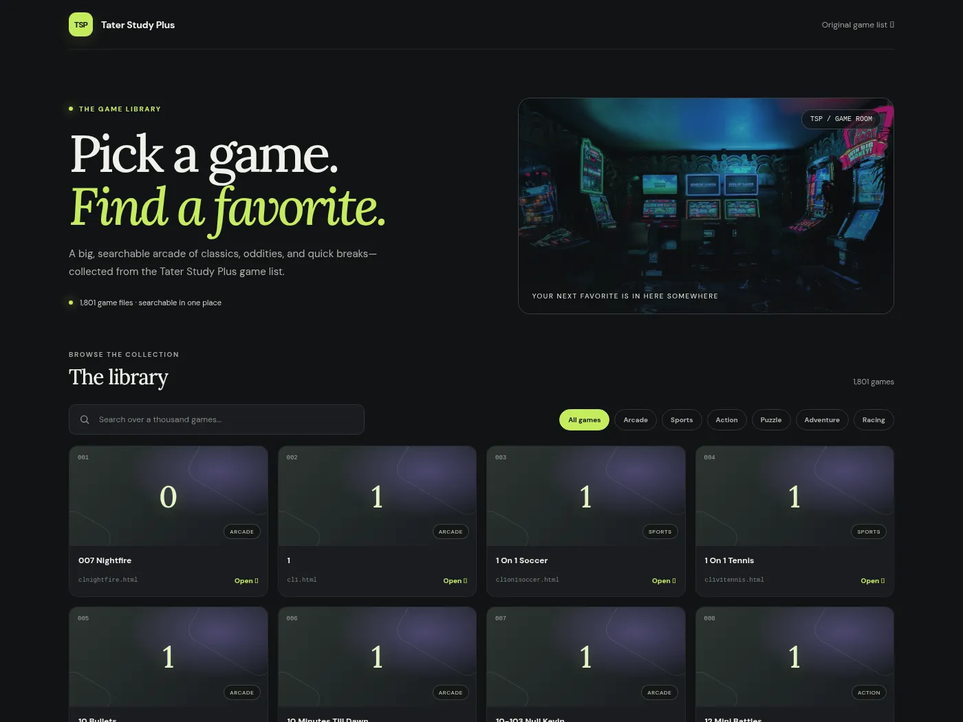 Mega Game Gallery