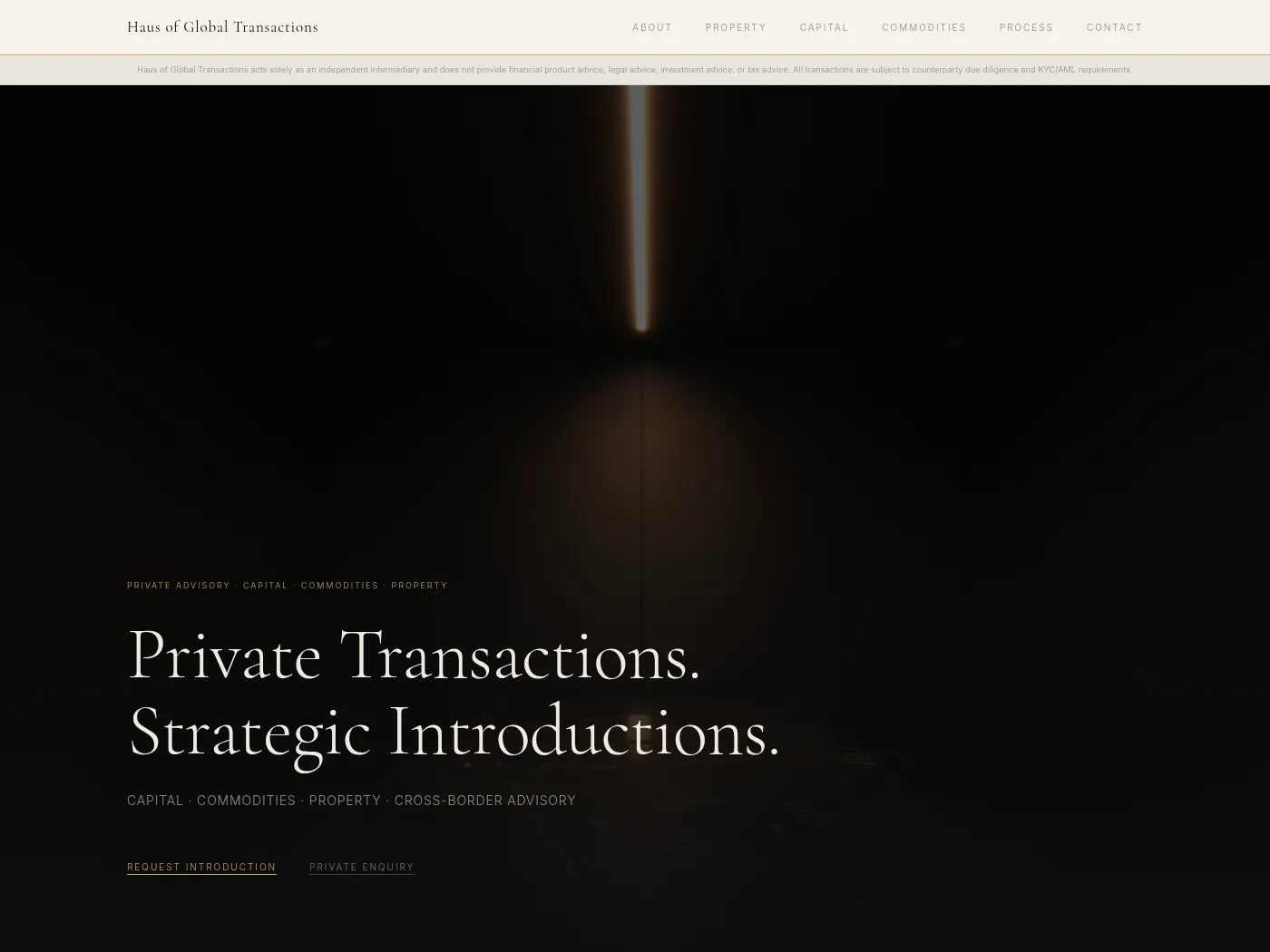 Haus of Global Transactions Site (Remix)