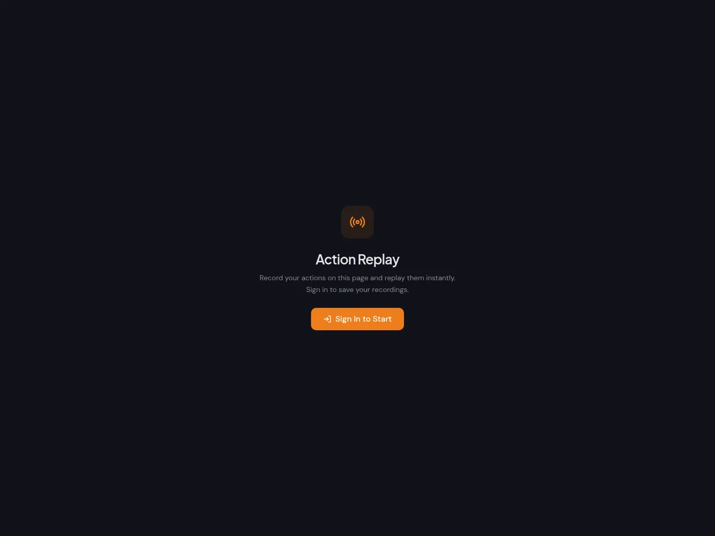 Action Replay Web App
