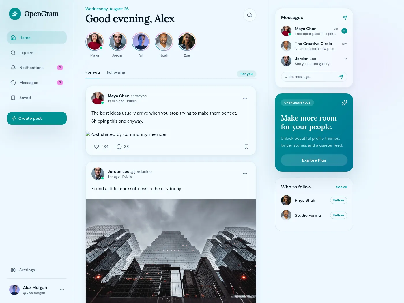 OpenGram Social Hub