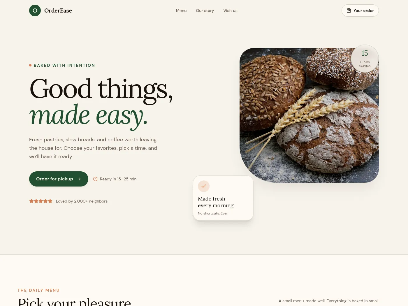 OrderEase Business Site