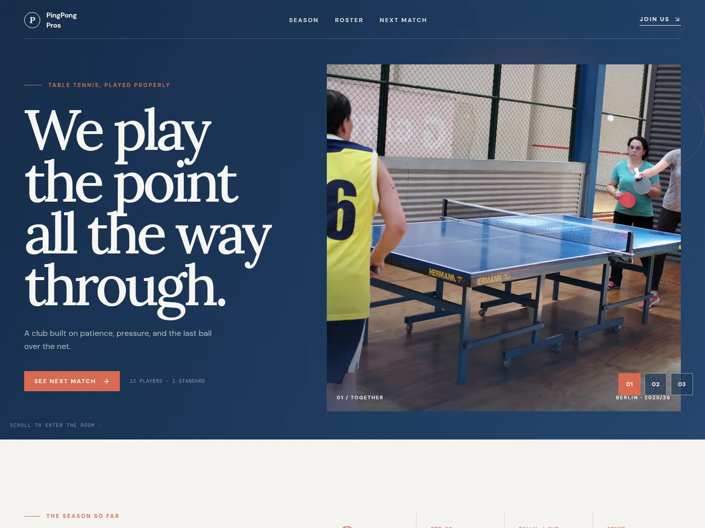 PingPong Pros Website