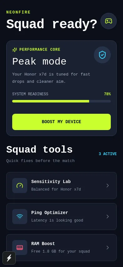 NeonFire Boost App