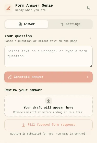 Form Answer Genie