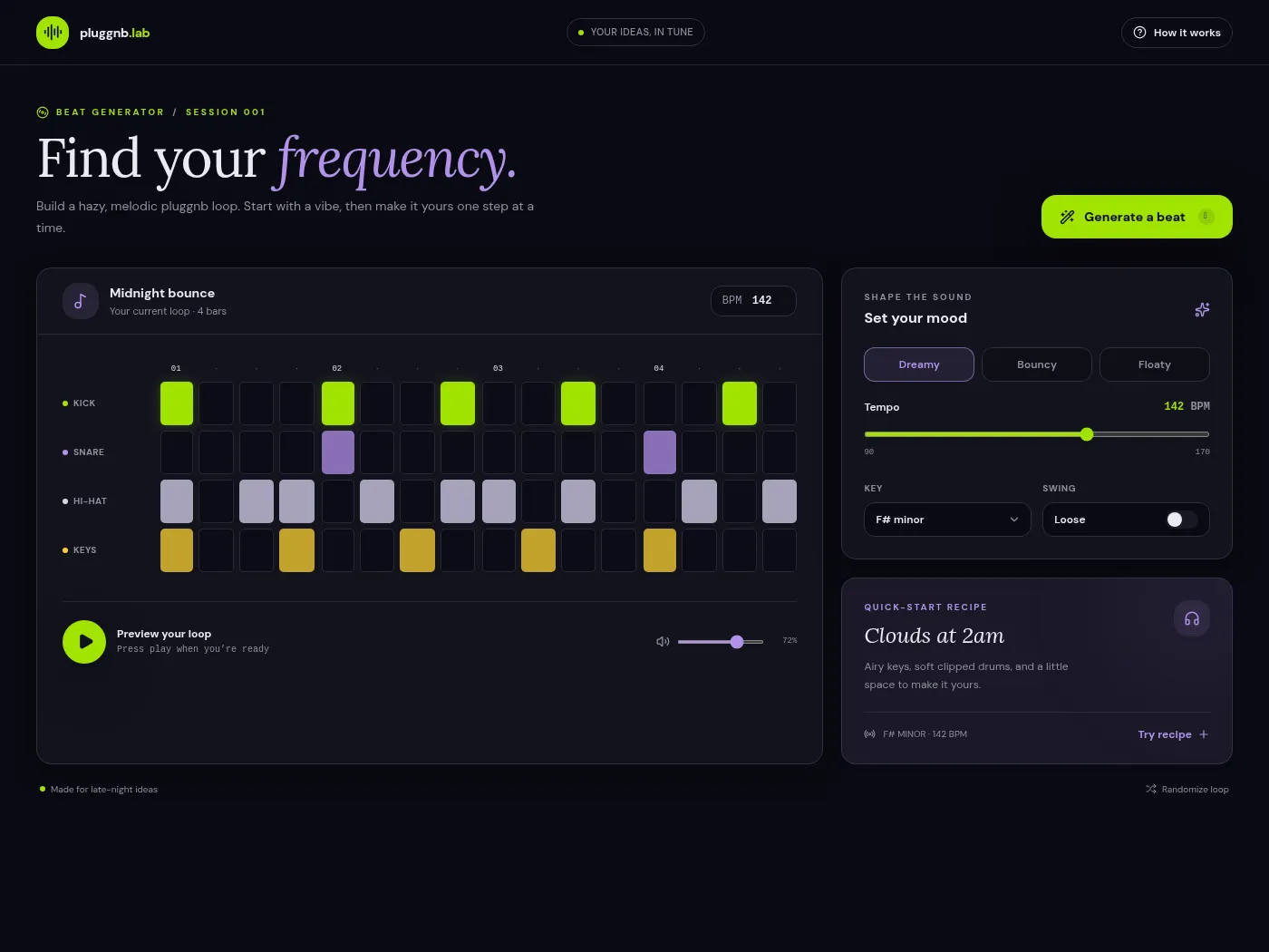 Pluggnb Beat Generator