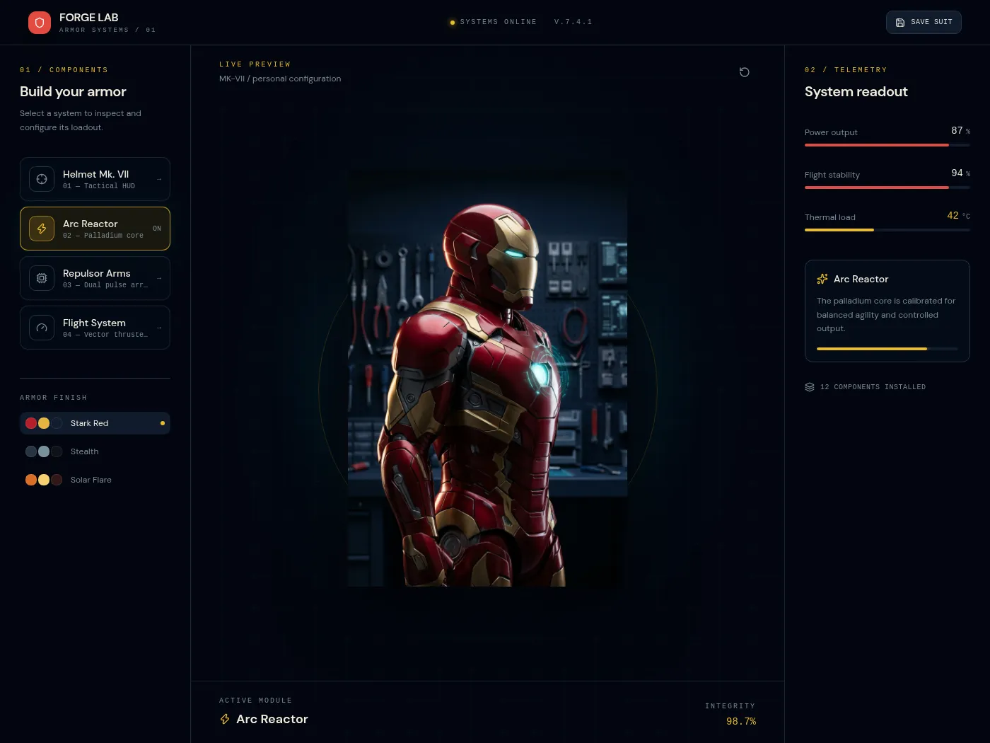 Iron Man Armor Builder