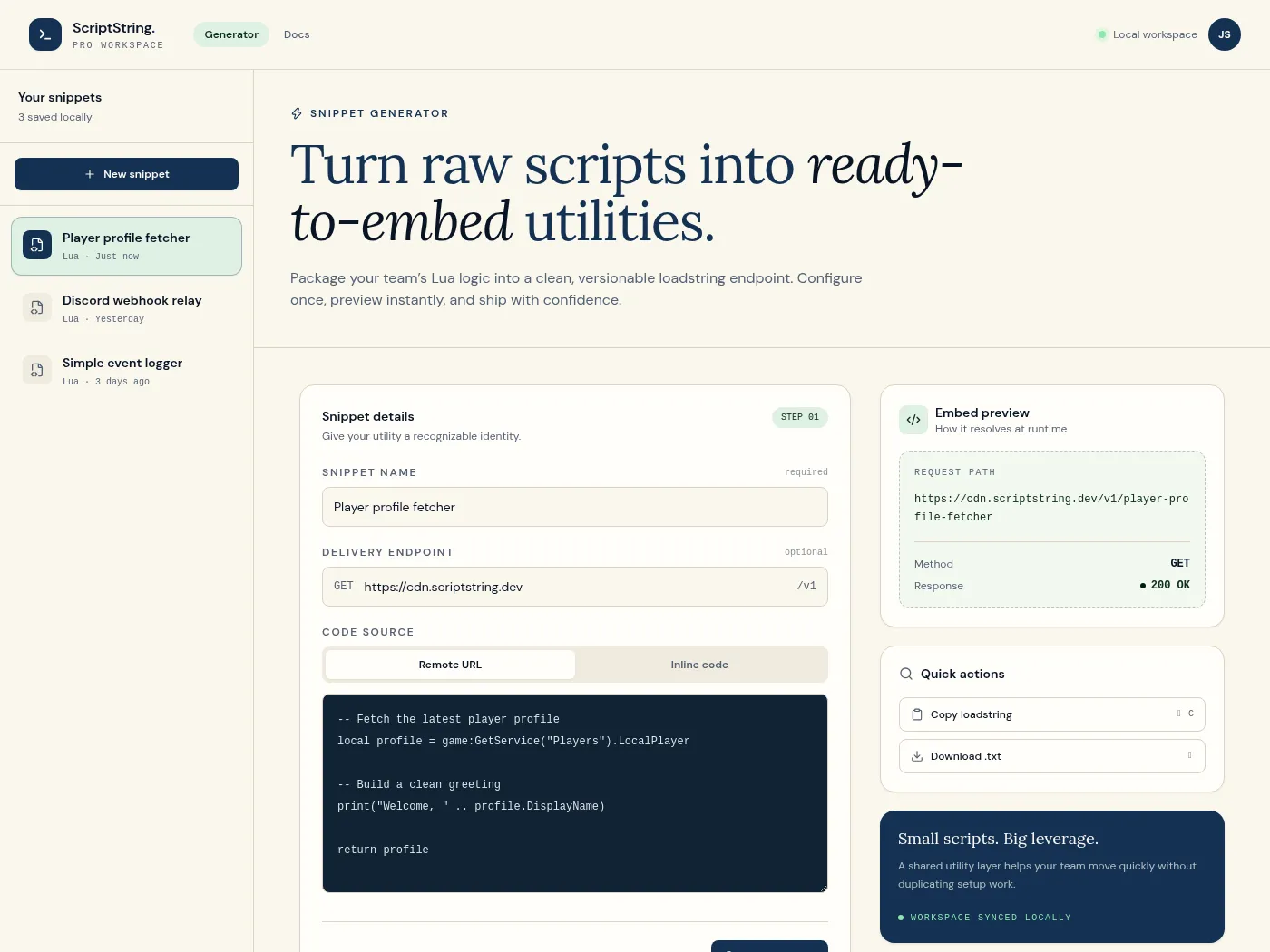 ScriptString Pro