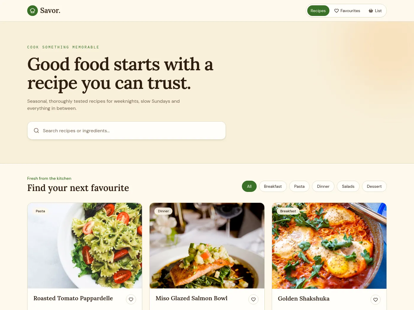 Recipe Master App