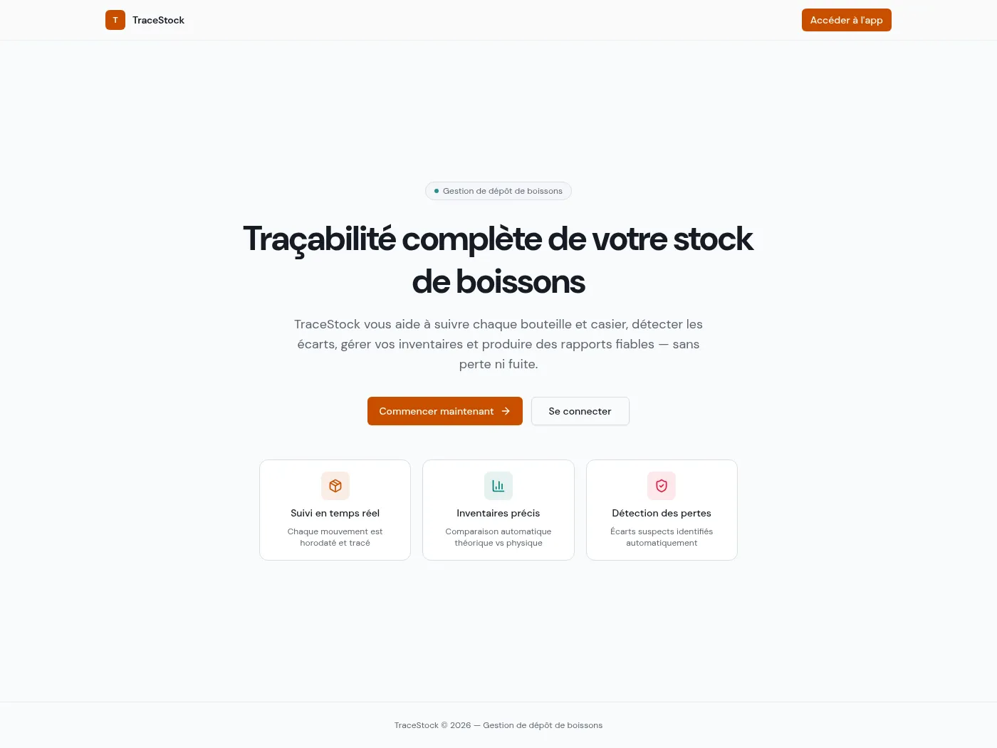 TraceStock Depot Manager