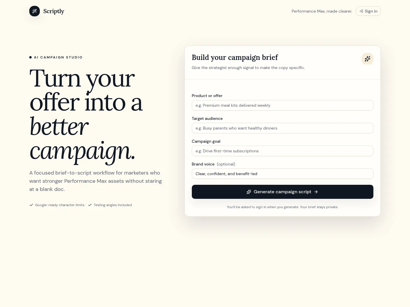 AI GPC Script Maker