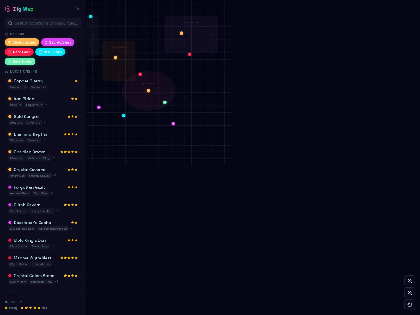 Brainrot Digging Map