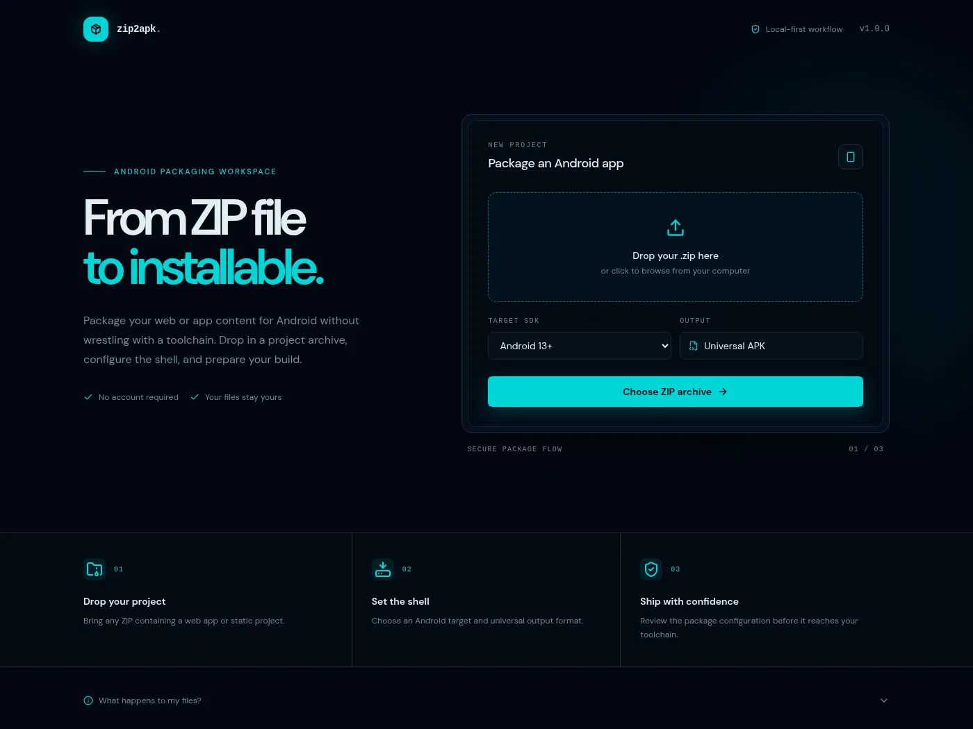 Zip2APK Converter
