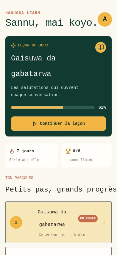Haoussa Learn App