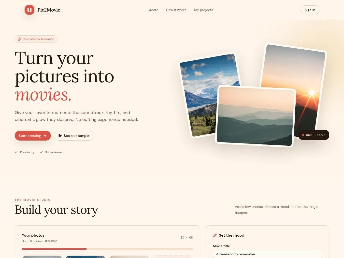 Pic2Movie Creator