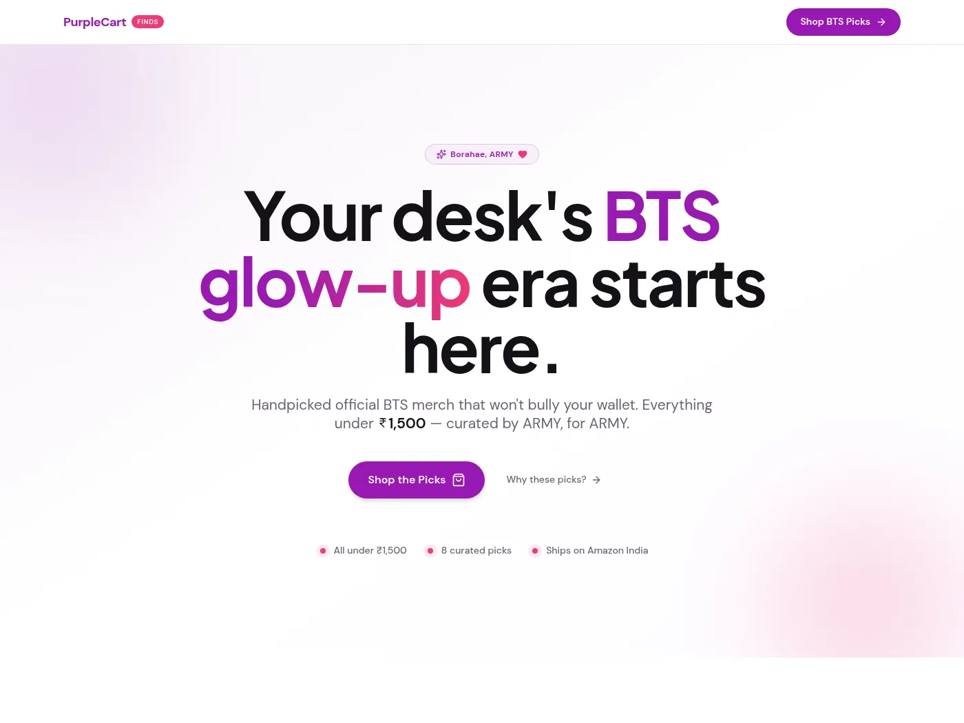 PurpleCartFinds BTS Picks